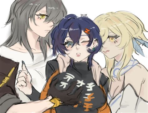 Lumine Trailblazer Stelle And Belle Genshin Impact And More