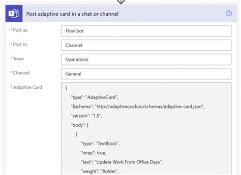 using microsoft adaptive cards