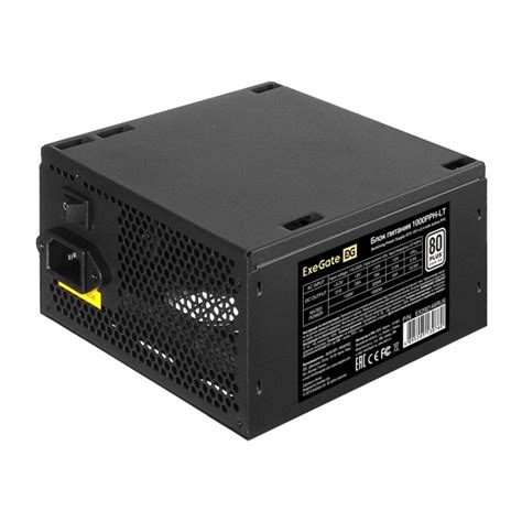 Блок питания 1000w Exegate 80 Plus 1000pph Lt Atx Apfc КПД 82 80 Plus купить с