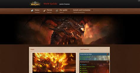 Free Joomla 1 7 Wow Game Template Free Joomla Templates Downloads
