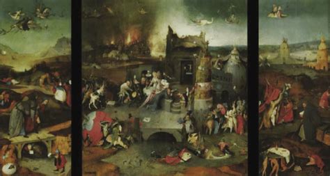 Hieronymus Bosch Triptych Of The Temptation Of Saint Anthony Oil On