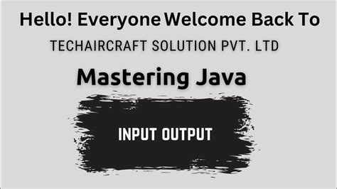 04 Input Output Youtube