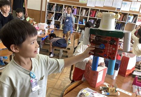 1年生 ハコハコハコで何つくろう 月潟小学校
