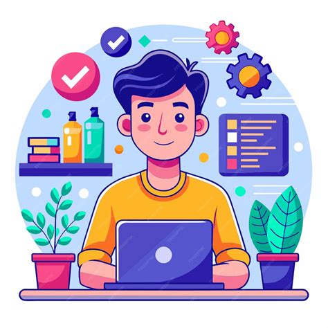Software Developer Vector Illustration Premium Ai Generated Vector