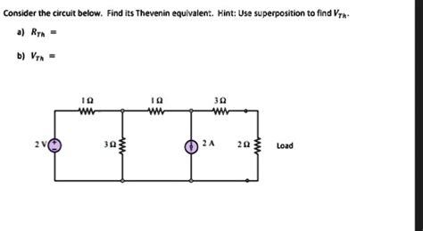 solved consider the circuit below find its thevenin equivalent hint