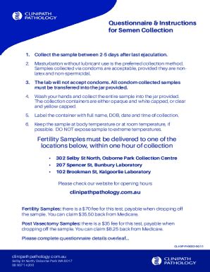 Fillable Online Extended Semen AnalysisRequest Form Fax Email Print PdfFiller
