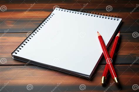 Write Goals And Tasks With A Notepad And Red Pencil Setup Stock Illustration Illustration Of