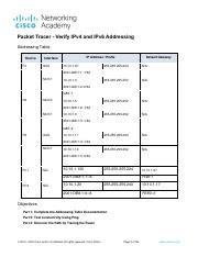 Verify IPv And IPv Addressing Complete Guide Course Hero