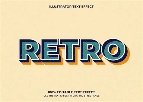 Editable Retro 3d Vector Text Effect 25681387 Vector Art At Vecteezy