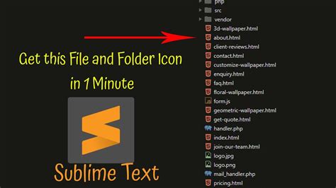 How To Get Sublime Text Editor File And Folder Icon In 2 Minute Youtube