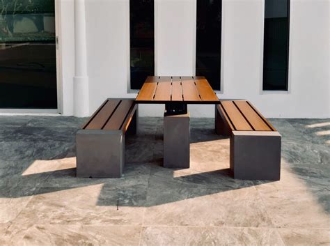 ชุดโต๊ะสนาม ไม้ไฟเบอร์ซีเมนต์ Tableset Blk 120 Line Shopping