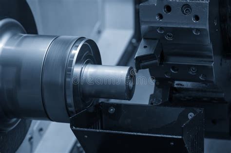 The Hi Technology Metal Working Processing By CNC Turning Machine Stock Image Image Of