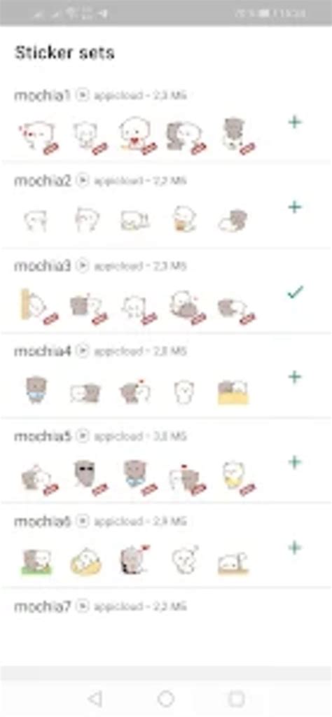 Wasticker Mochi Peach Cat For Android Download