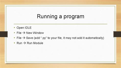 Python Lets Get Started Getting Started Two Modes