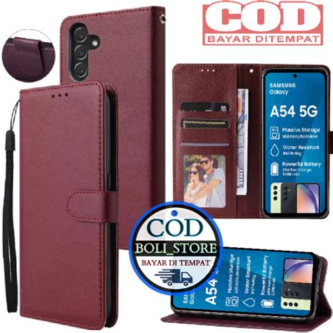 Casing Case Kulit Cocok Untuk Tipe Hp Samsung A G Casing Dompet Sarung Hp Lazada Indonesia