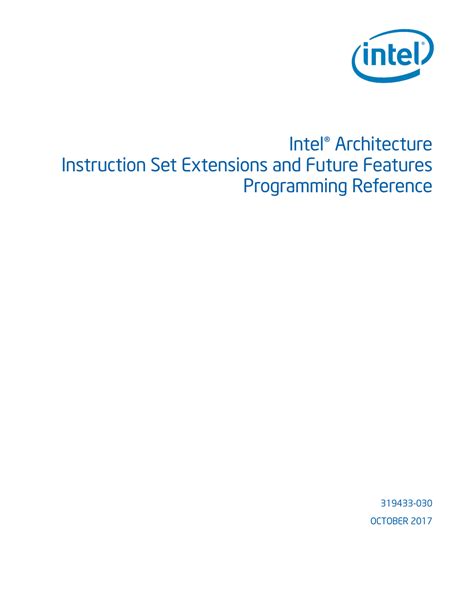 intel® architecture instruction set extensions and future features programming reference docslib