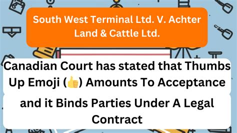 Canadian Court Has Stated That Thumbs Up Emoji 👍 Amounts To