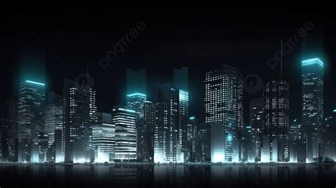 고층 빌딩이 일렬로 정렬된 시내 대도시의 야간 도시 경관 3d 렌더링된 그림 미래 도시 미래형 건물 네온 시티 배경 일러스트 및 사진 무료 다운로드 Pngtree