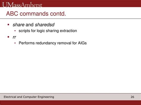 Ppt Abc Logic Synthesis Basics Ece Synthesis And Verification Of Digital Systems Spring
