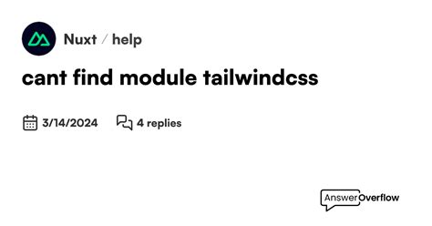 Cant Find Module Tailwindcss Nuxt