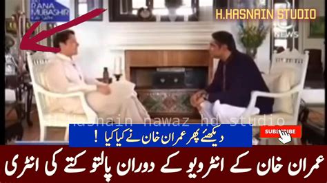 Imran Khans Dog Enters During His Live Interview See Imran Khans