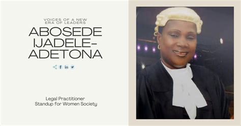 Abosede Ijadele Adetona As A Voice For A New Era Of Leaders