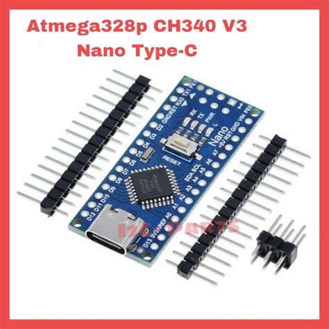 Jual Atmega328p Ch340 Type C Nano V3 Compatible Board Solderless Pin I O Shopee Indonesia