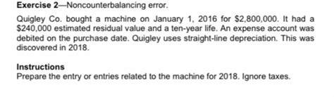 solved exercise 2—noncounterbalancing error quigley co