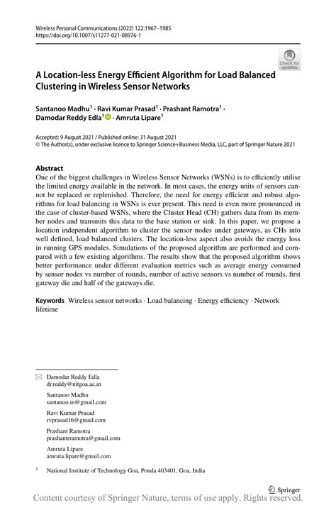 A Location Less Energy Efficient Algorithm For Load Balanced Clustering In Wireless Sensor Networks