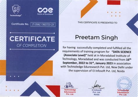 Preetam Singh On Linkedin Datascience Certification