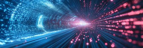 Abstract On Digital Data Background Exploring Technological Processes And Network Capabilities