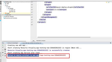 Java Failed To Deploy Artifact To Web App Getting This Error Stack