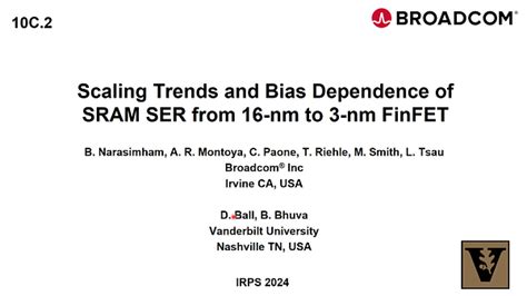 Underline Scaling Trends And Bias Dependence Of Sram Ser From 16 Nm