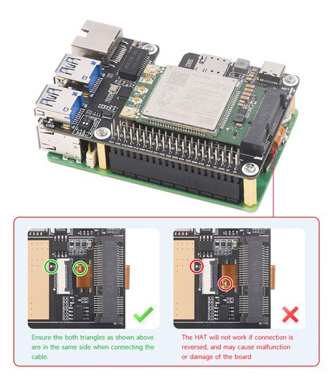 Pcie Na Minipcie Gigabit Eth Usb 32 Gen1 Hat Za Raspberry Pi 5