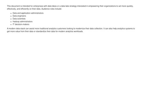 Audience White Paper—modern Data Stack With Red Hat Openshift Container Platform On Intel