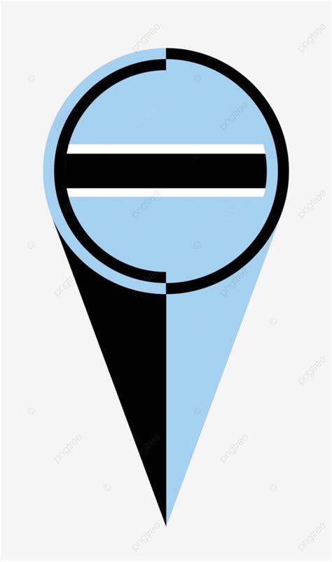 Botswana Map Pointer Location Flag Position Pointer World Vector