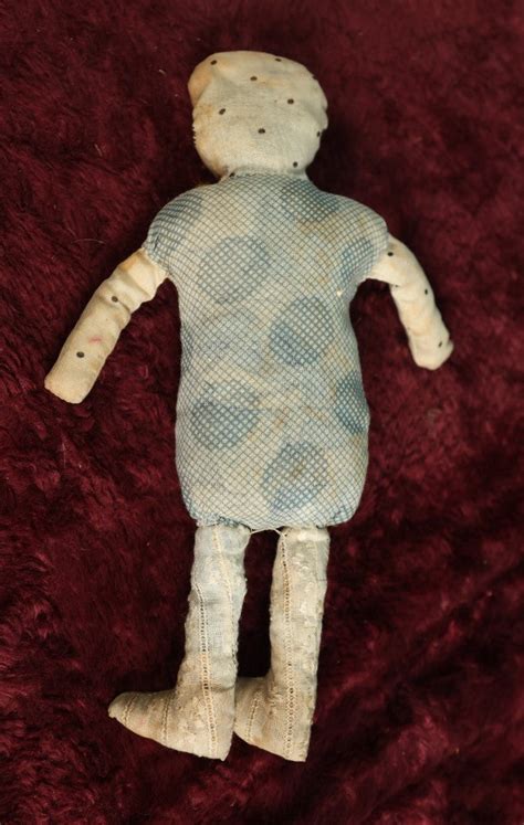 Lot 084 Funny Home Made Vintage Rag Doll With Button Eyes Granite