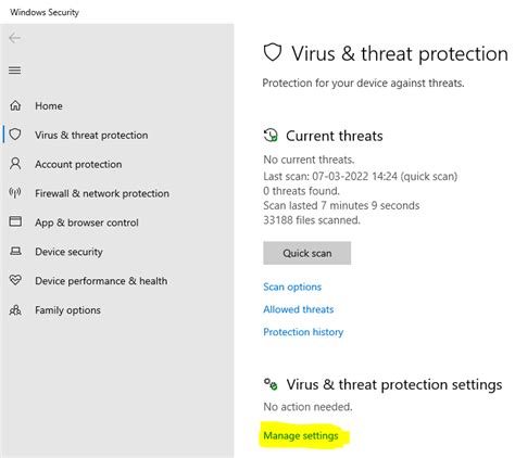 Как исключить файлы или папки из сканирования Защитником Windows