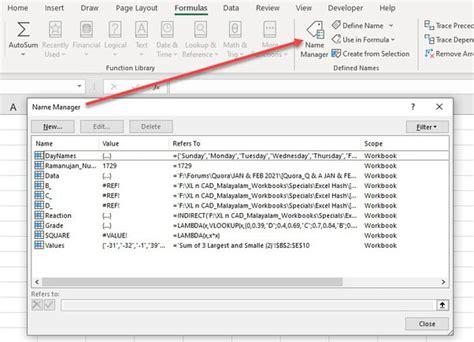 How To Delete A Defined Name In Excel