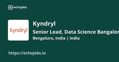 Kyndryl Is Hiring Senior Lead Data Science Bangalore Karnataka India