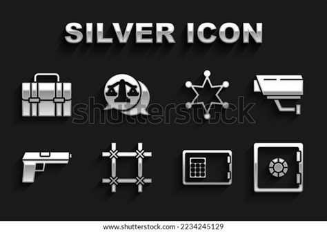 Set Prison Window Security Camera Safe Stock Vector Royalty Free 2234245129 Shutterstock