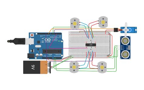 Circuit Design Robotic Arm Project Tinkercad