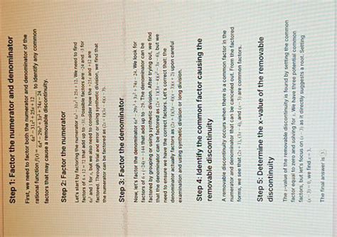 Step 1 Factor The Numerator And Denominator Studyx