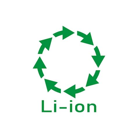배터리 재활용 기호 벡터 일러스트 레이 션 기호 프리미엄 벡터
