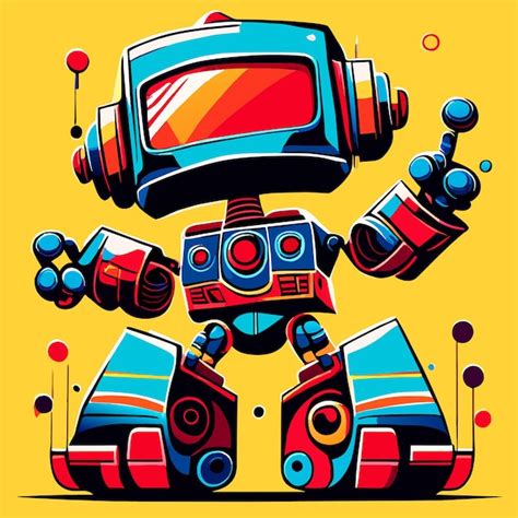 Premium Vector Tech Tidings Little Robot Vector Graphics Spreading Joy