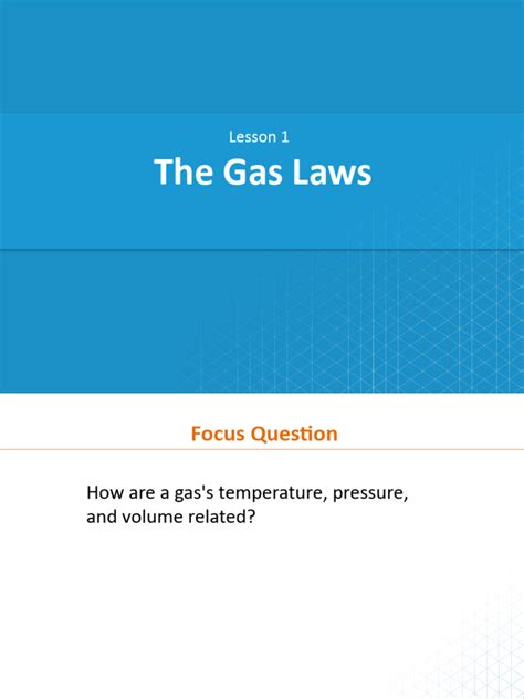 Module 12 Lesson 1 Thegaslaws Pdf Gases Temperature