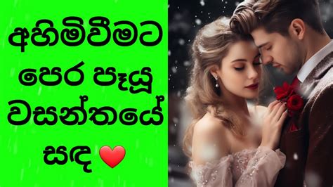 යළි හමුවුන ප්‍රේමයක් අහිමිවන්නට පෙර 💐 ලස්සන ආදර කතාවක් Sinhala Short Story Love Youtube