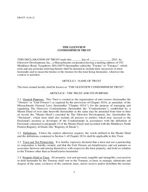 Fillable Online 434227324 Declaration Of Trust Docx DECLARATION OF TRUST Fax Email Print