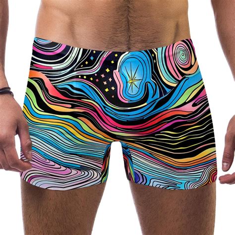 Swim Jammers For Men Swim Briefs For Men Modern Abstract Art The Starry Night