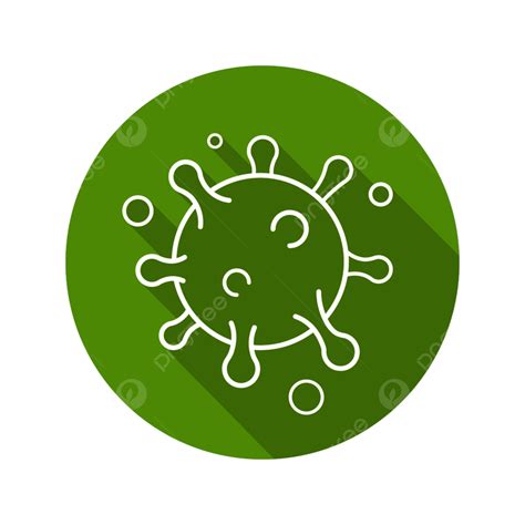 Virus Clipart Png Images Virus Flat Linear Long Shadow Icon Contour